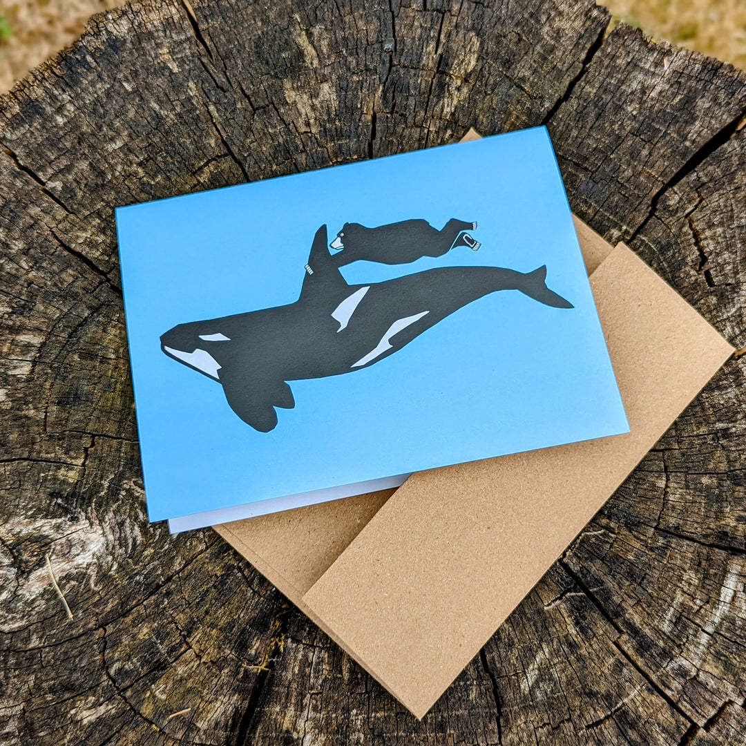 Westcoastees Orca Ride Art Card