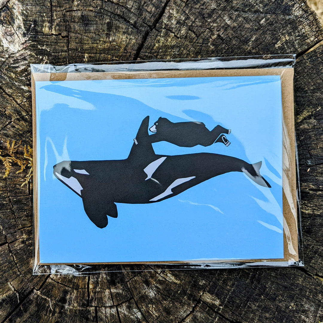 Westcoastees Orca Ride Art Card